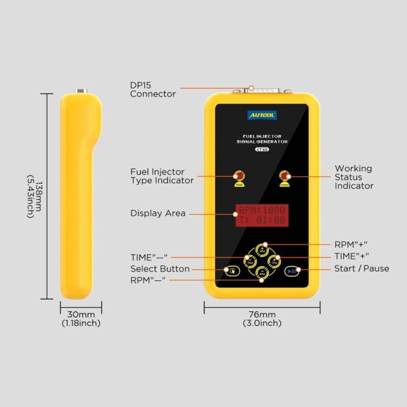 AUTOOL CT60 Fuel Injector Signal Generator Fuel Injector Super Pulse ...