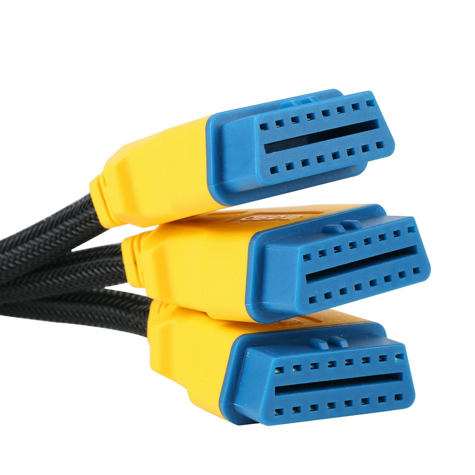 AUTOOL 35CM OBD2 Splitter Cable OBD2 Extend Cables 1 to 3 Converter ...