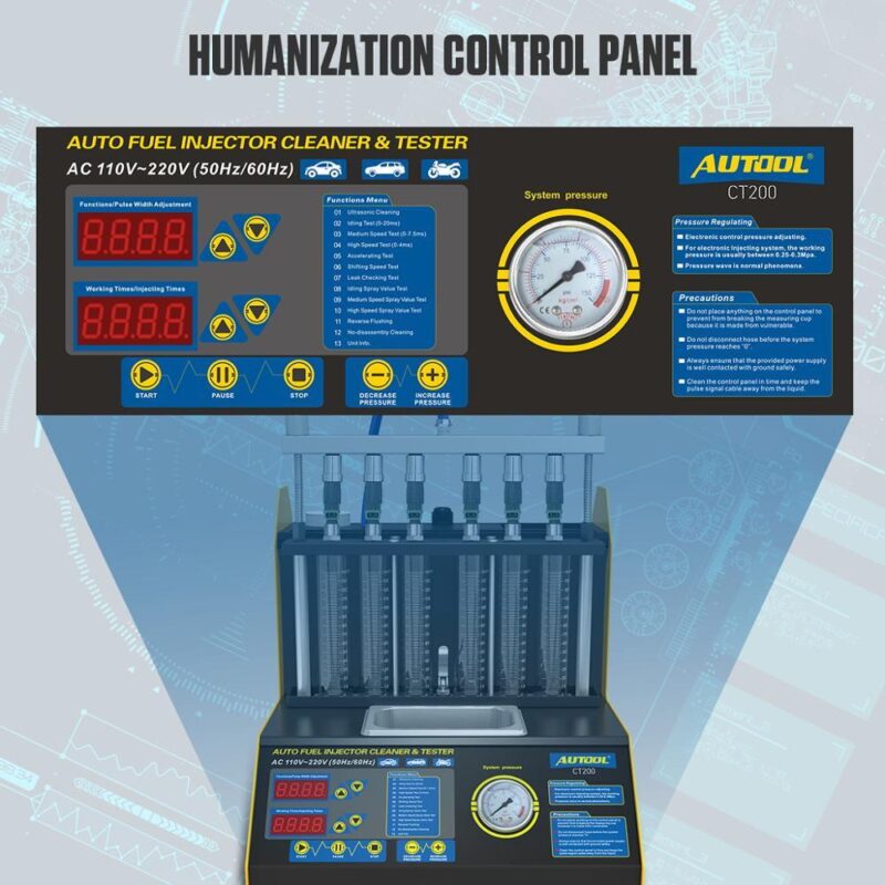 AUTOOL CT200 Injector Ultrasonic Cleaner & Tester For Automobiles And ...