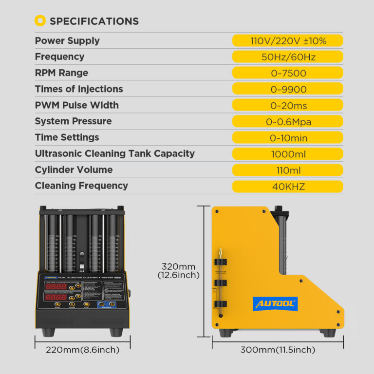 AUTOOL CT150 Fuel Injector Tester & Cleaner Machine - AUTOOL