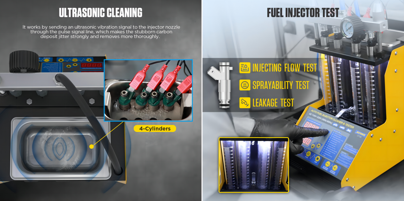 AUTOOL CT150 Fuel Injector Tester & Cleaner Machine - AUTOOL