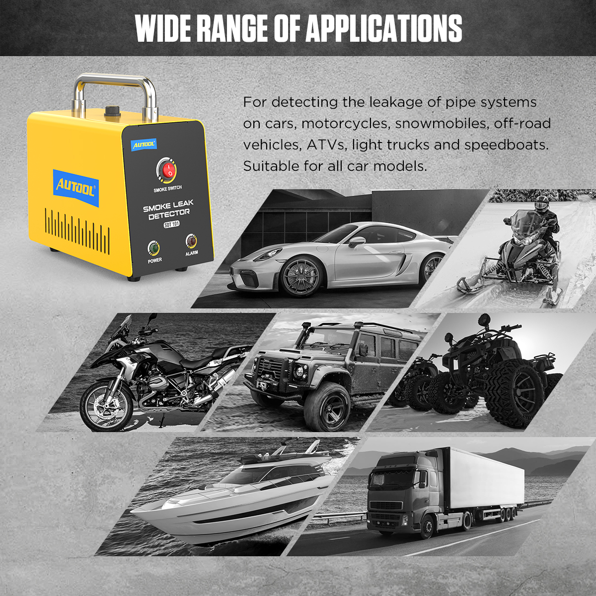 AUTOOL SDT101 Car Smoke Leak Detector Pipe Diagnostic Tool - AUTOOL