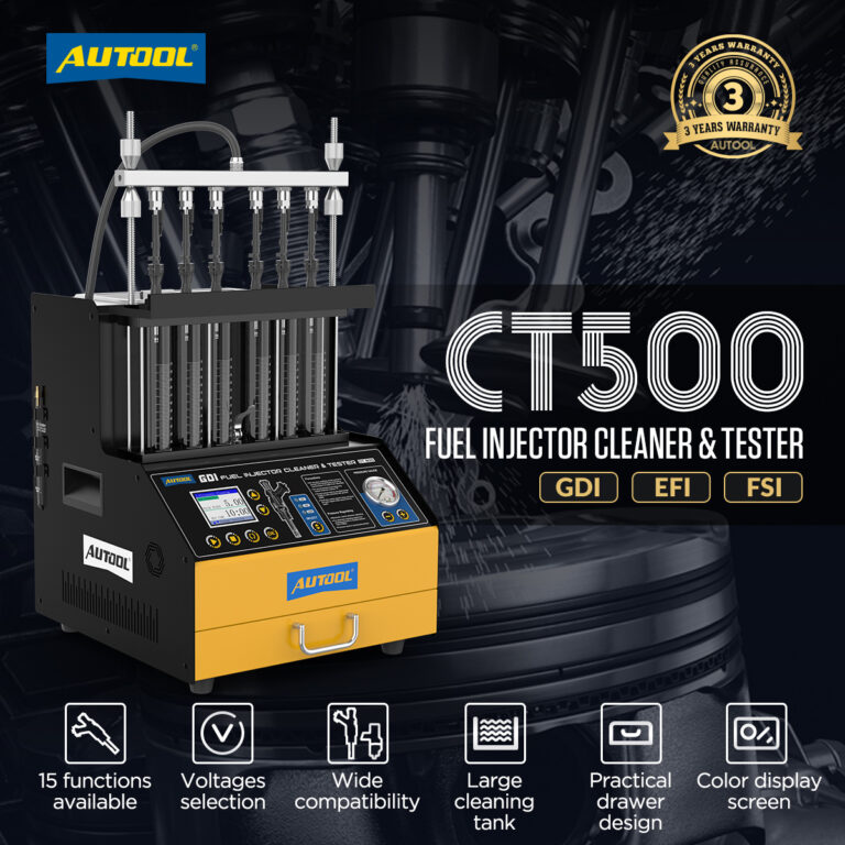 AUTOOL CT500 GDI EFI FEI Fuel Injector Cleaner & Tester - AUTOOL