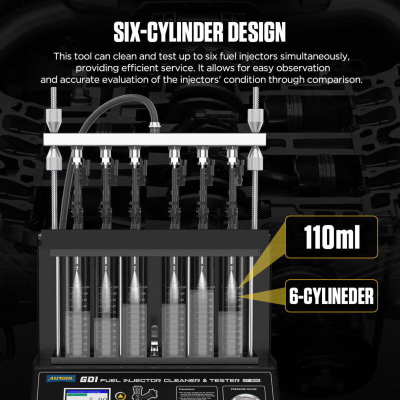 AUTOOL CT500 GDI EFI FEI Fuel Injector Cleaner & Tester - AUTOOL