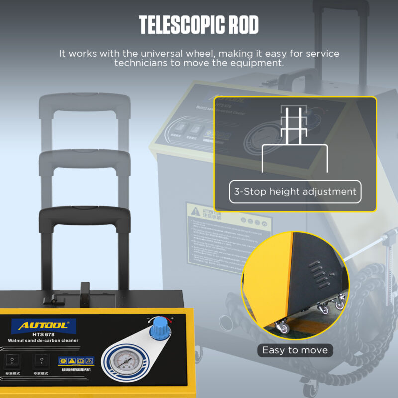 AUTOOL HTS678 Walnut Sand Blaster Cleaner Car Engine Carbon Deposition ...