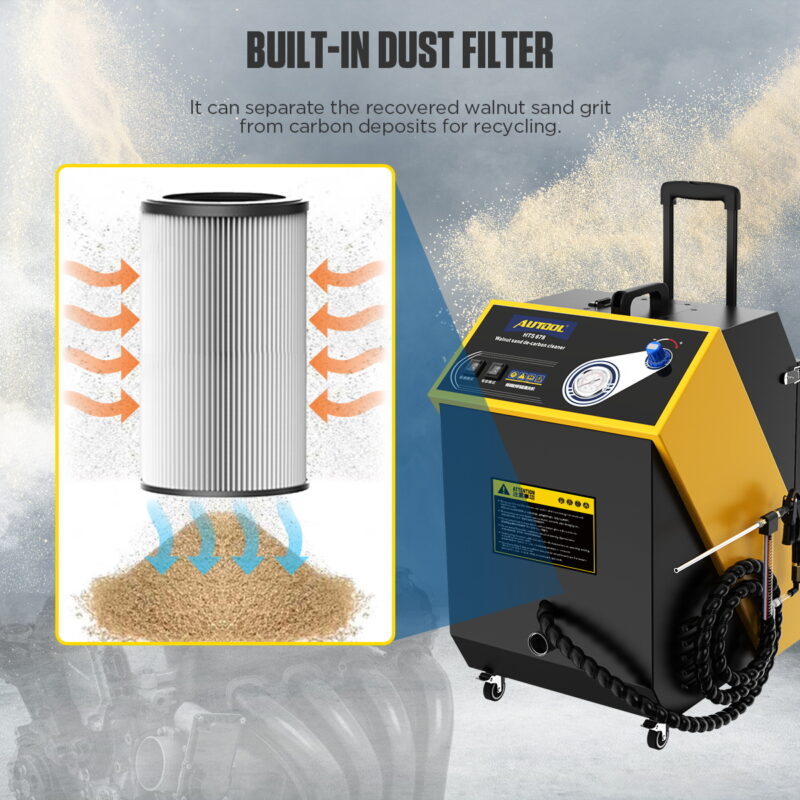 AUTOOL HTS678 Walnut Sand Blaster Cleaner Car Engine Carbon Deposition ...