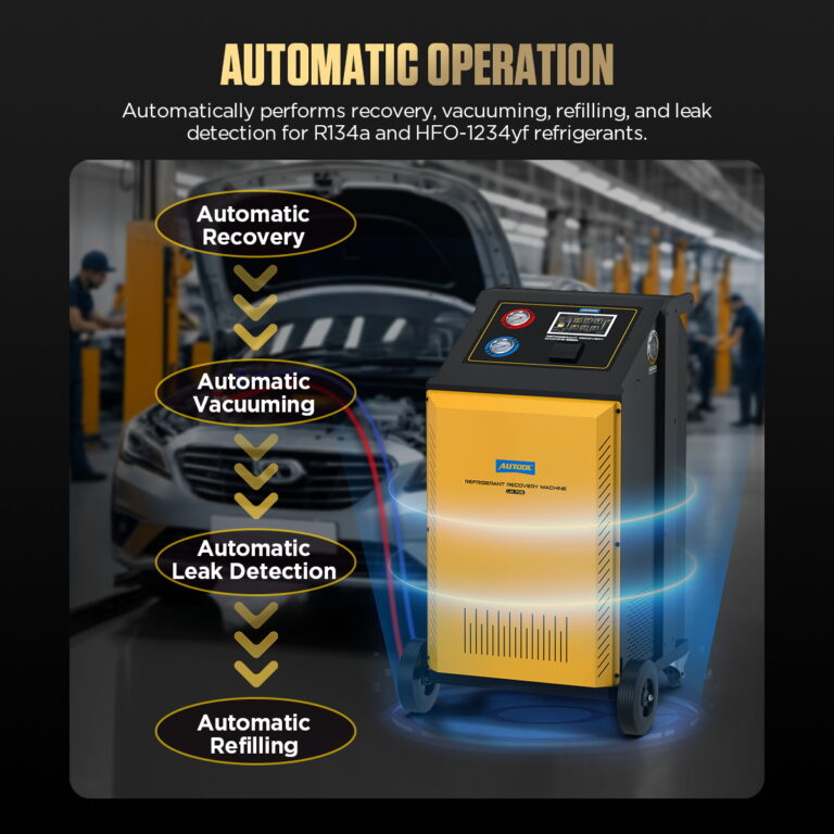 Automotive Refrigerant Freon Recovery Machine – AUTOOL LM708 - AUTOOL