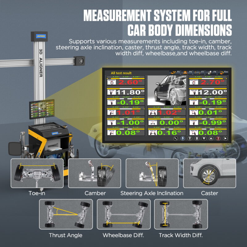 AUTOOL XC508 3D Wheel Alignment Machine-Tire Aligner System