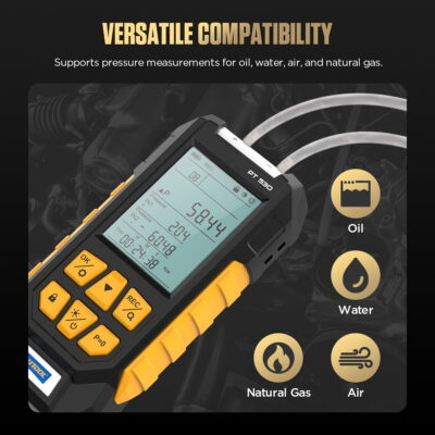AUTOOL PT530 Digital Manometer Dual Port Pressure Gauge - AUTOOL