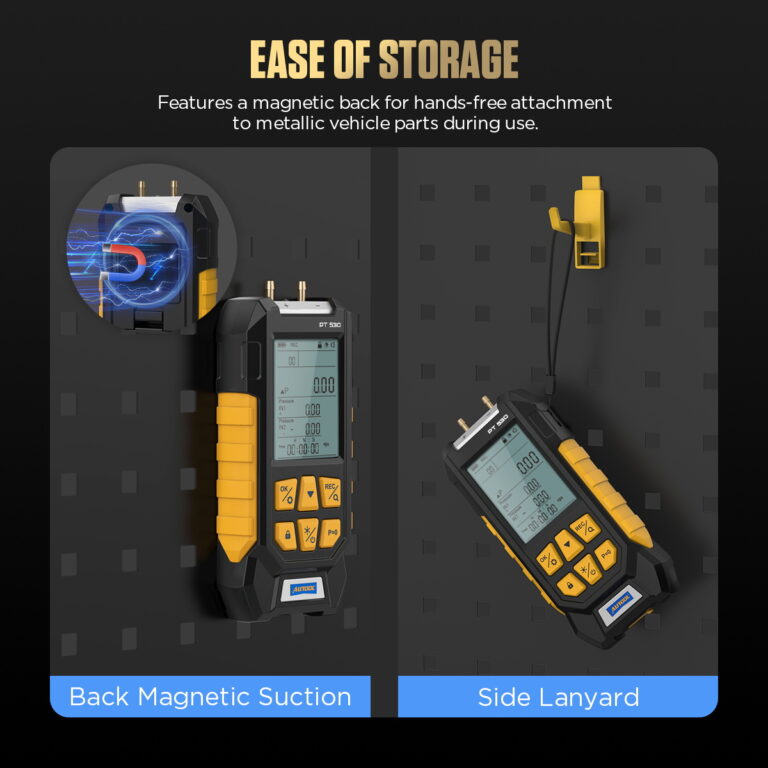AUTOOL PT530 Digital Manometer Dual Port Pressure Gauge - AUTOOL