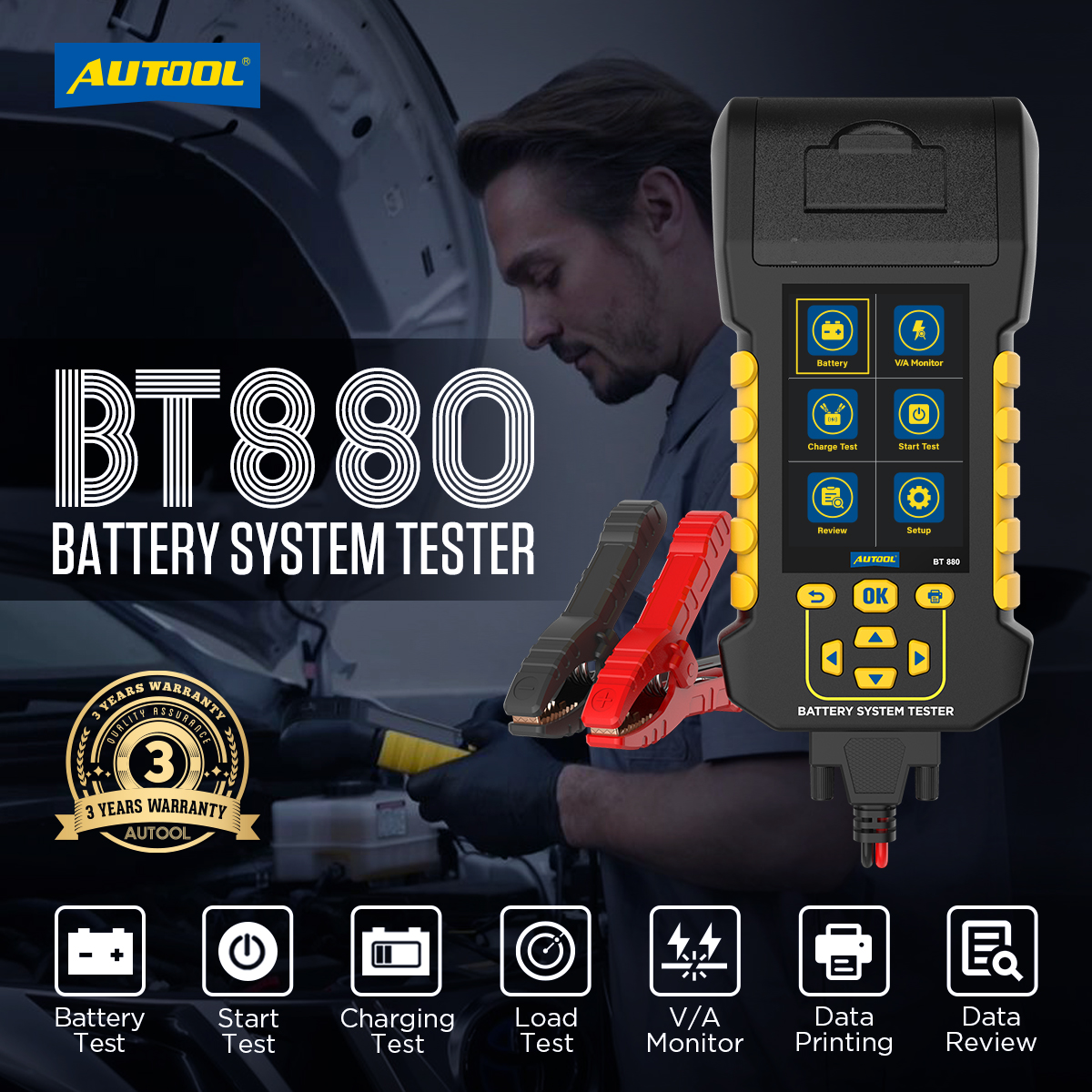 The Best Battery Tester for 2024-AUTOOL BT880