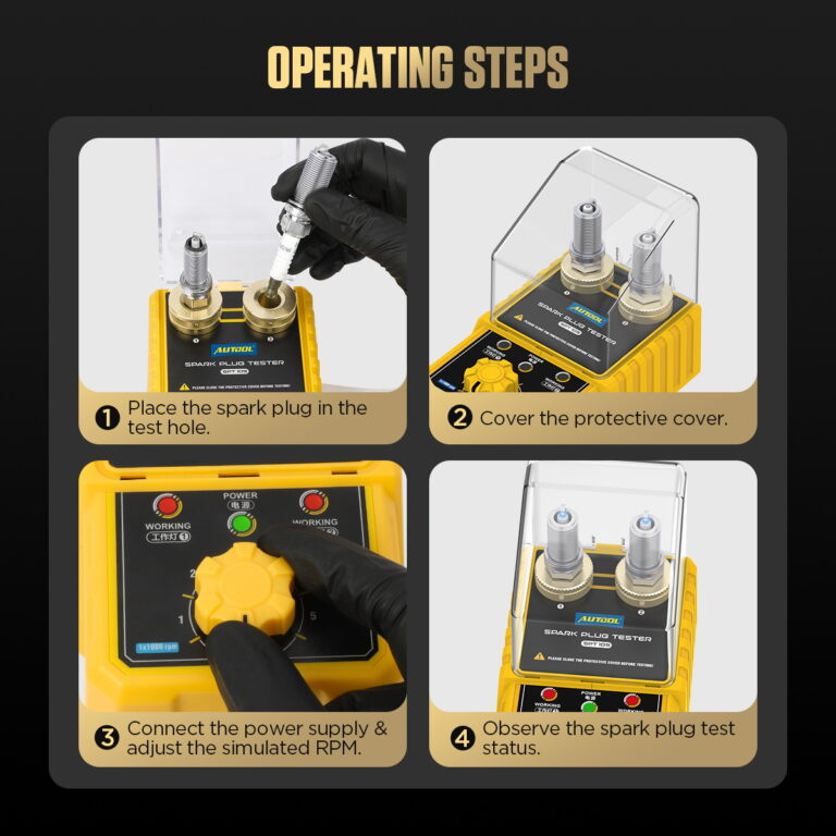 AUTOOL SPT105 Spark Plug Tester Tool Adjustable Spark Tester - AUTOOL