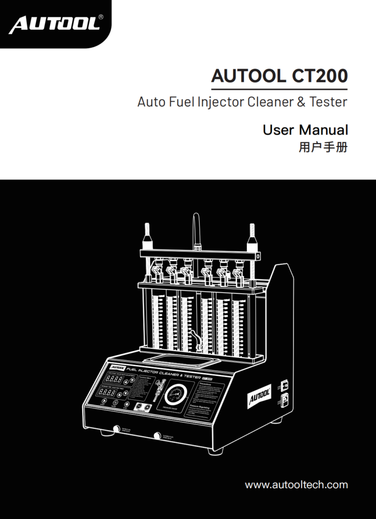 AUTOOL CT200 Injector Ultrasonic Cleaner & Tester - AUTOOL