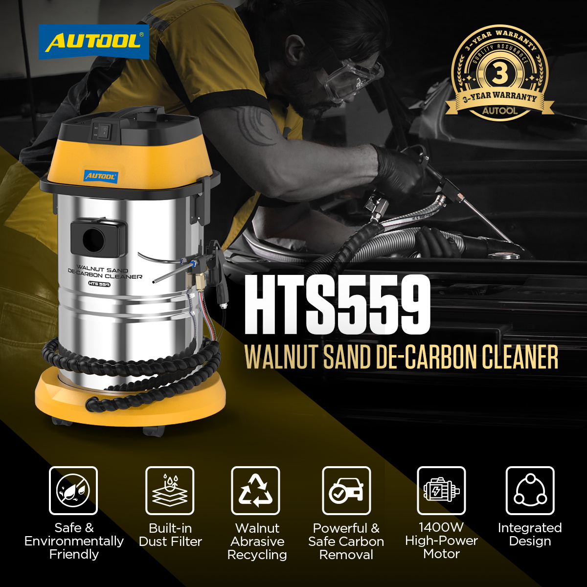 Workshop Best: AUTOOL HTS559 Walnut Blaster - AUTOOL